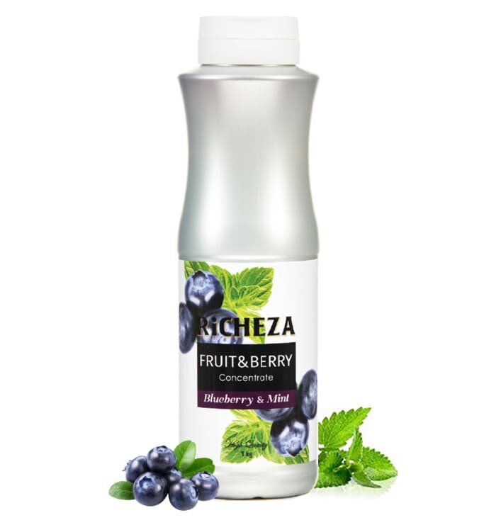 Концентрат пюре RICHEZA Черника-Мята 1кг
