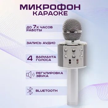 Микрофон для живого вокала tVsjgO, серебристый