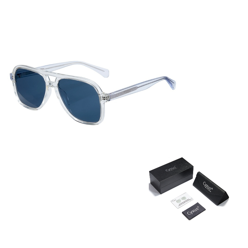 CYXUS TR/Memory Plastic Aviator Sunglasses Men's OneSize