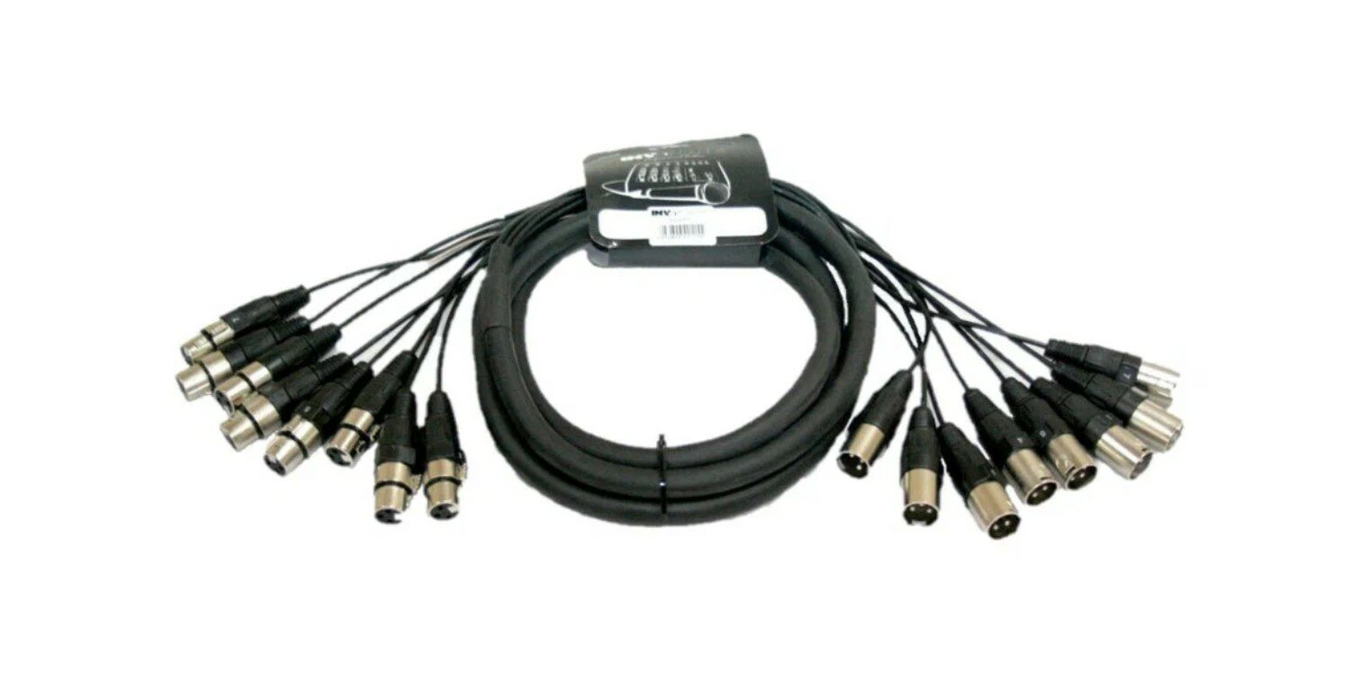 Аудио мультикорная система веерный хвост Invotone SNX85 , 8 XLR MALE*8 XLR FEMALE