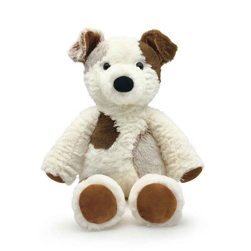 Charming soft short plush flower dog stuffed toy for children and collectors 40cm