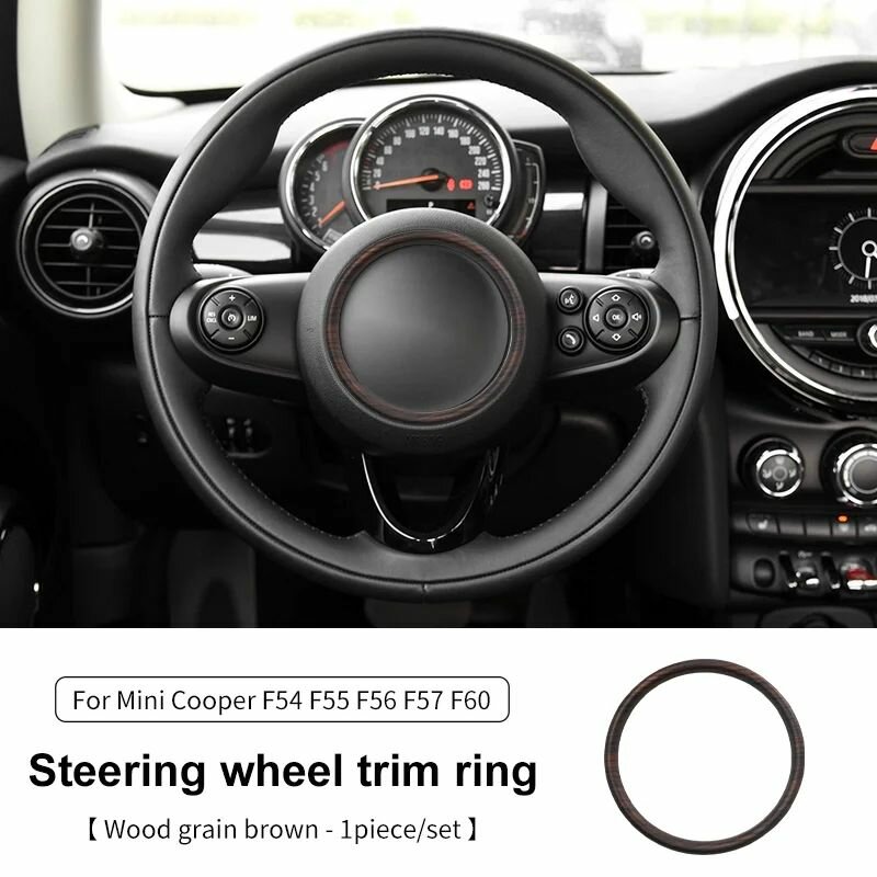 Для Mini Cooper F56 F55 F60 F54 Clubman Countryman, наклейка на центральный логотип руля, кольцо, аксессуары автомобиля.