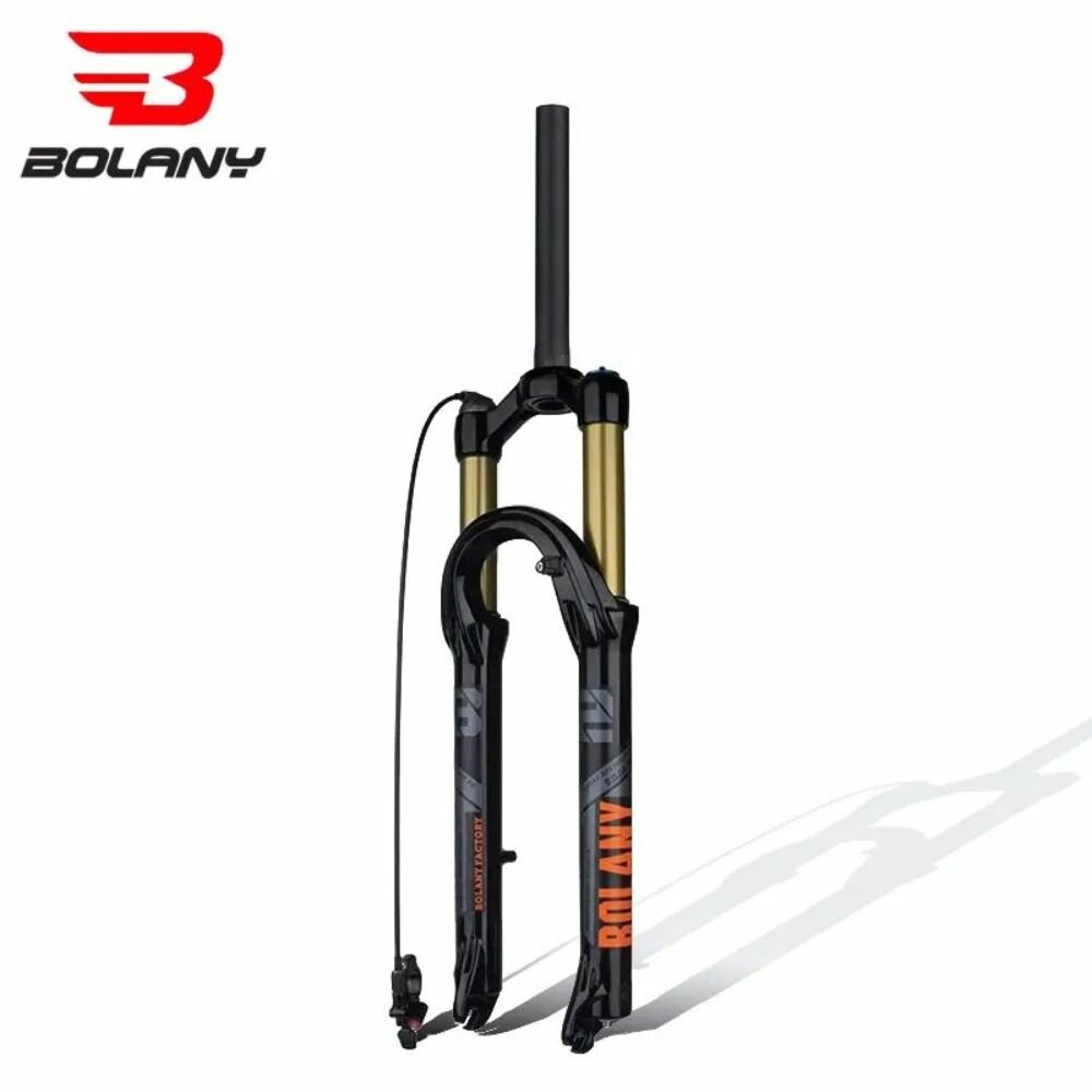 BOLANY Велосипедная воздушная вилка 27,5 дюймов 120 мм Дорожное масло с пневматической подвеской Легкая быстросъемная велосипедная вилка из магниевого сплава
