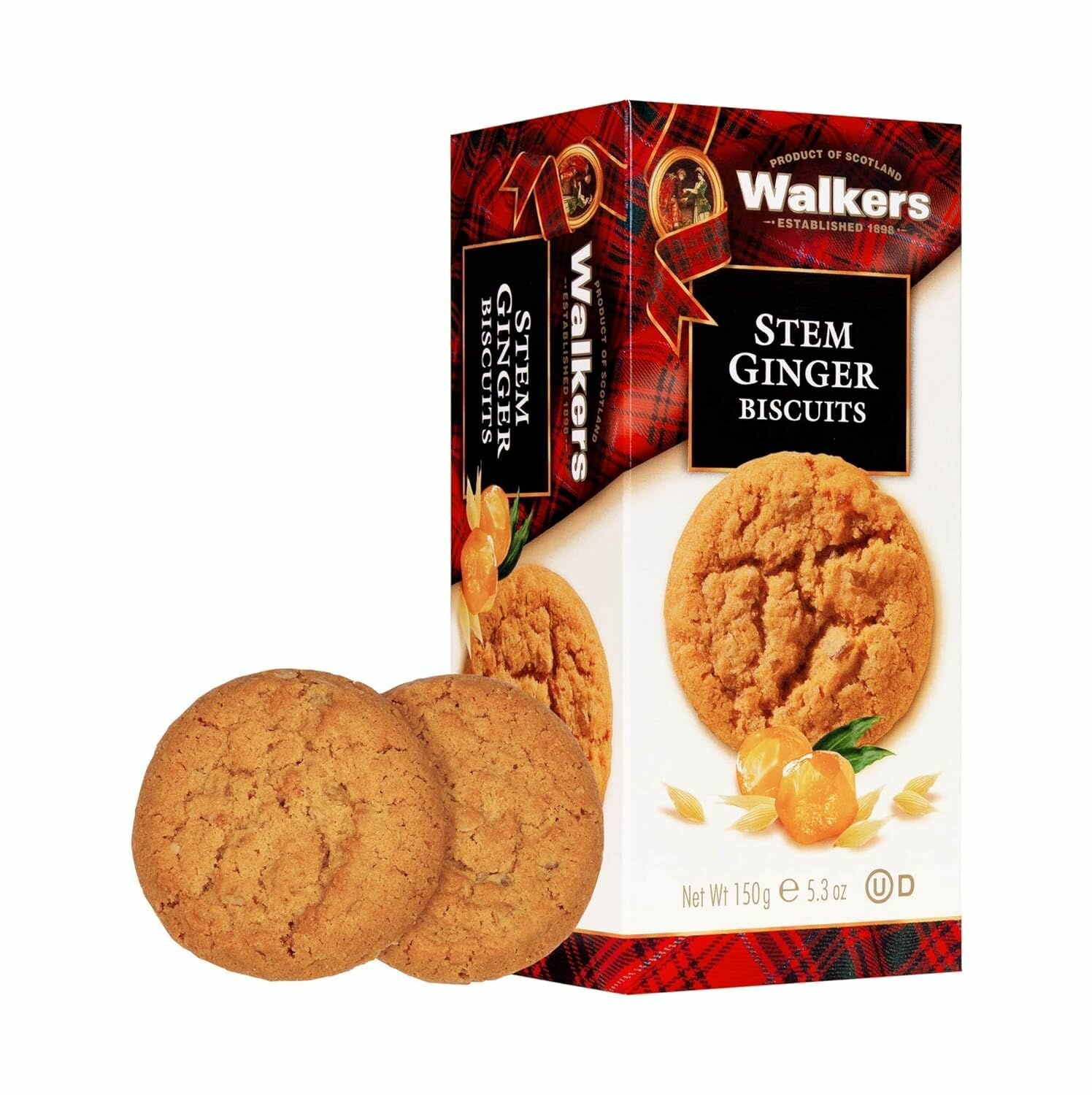 Песочное печенье Walker's Stem Ginger с имбирем, 150г