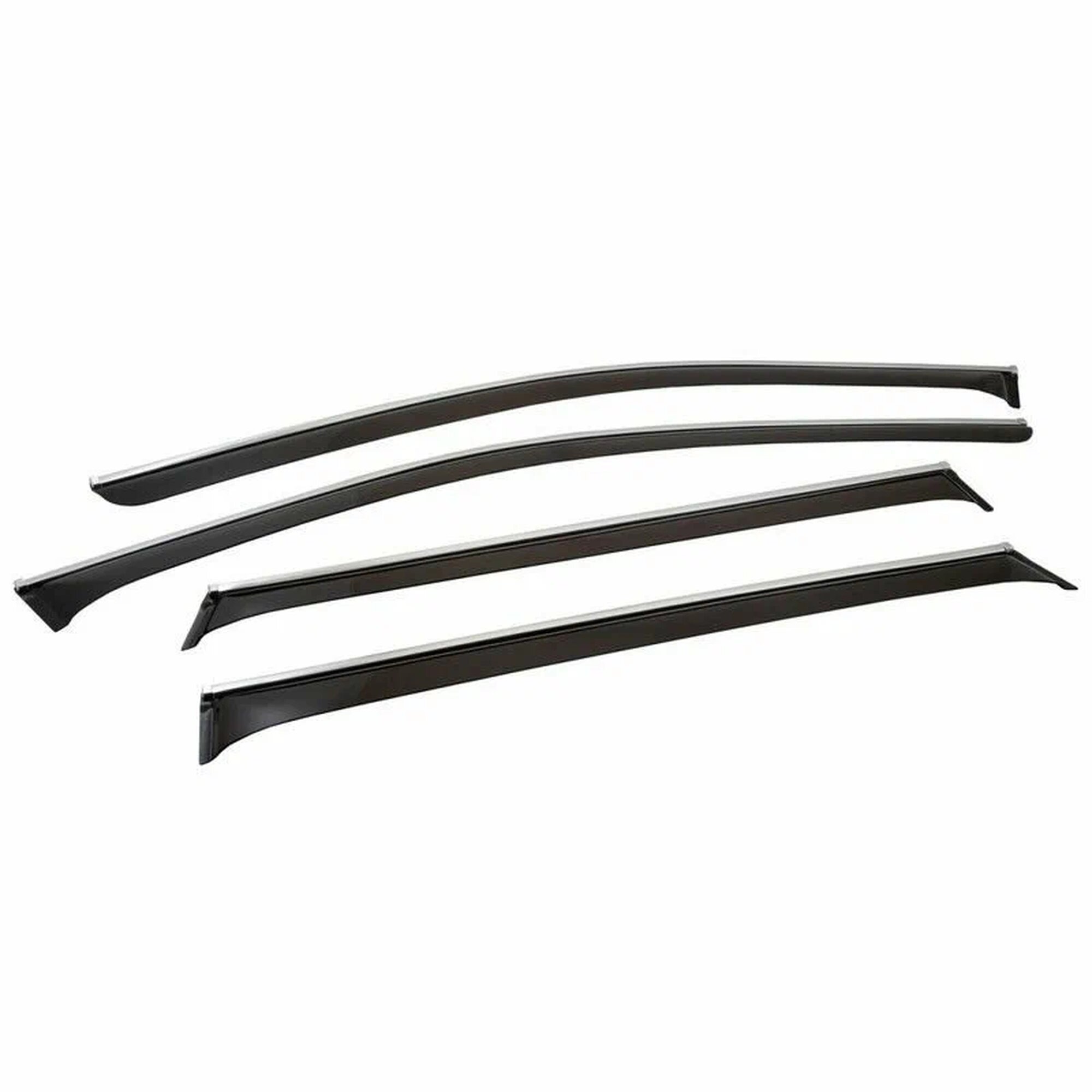 Дефлекторы окон с хромированным молдингом для HAVAL F7x 2019-, 4 шт. Chromex CHROMEX63040