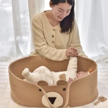 Колыбель для новорожденных 0-6 месяцев - хлопковый шнур