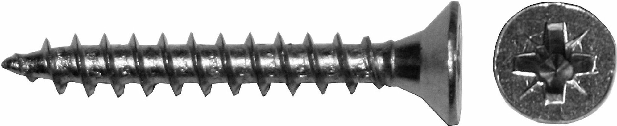 Саморезы Tech-KREP 4х30 мм крестообразные универсальные белый цинк 200 шт