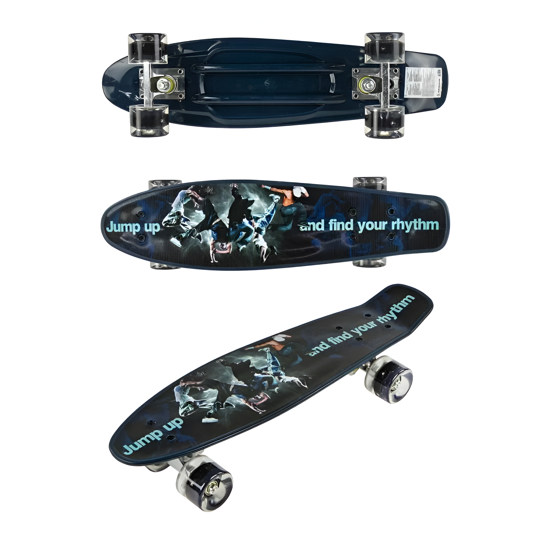 Скейтборд-пенниборд детский Navigator, пластик, колеса без света, 56х15х12см, Т17035