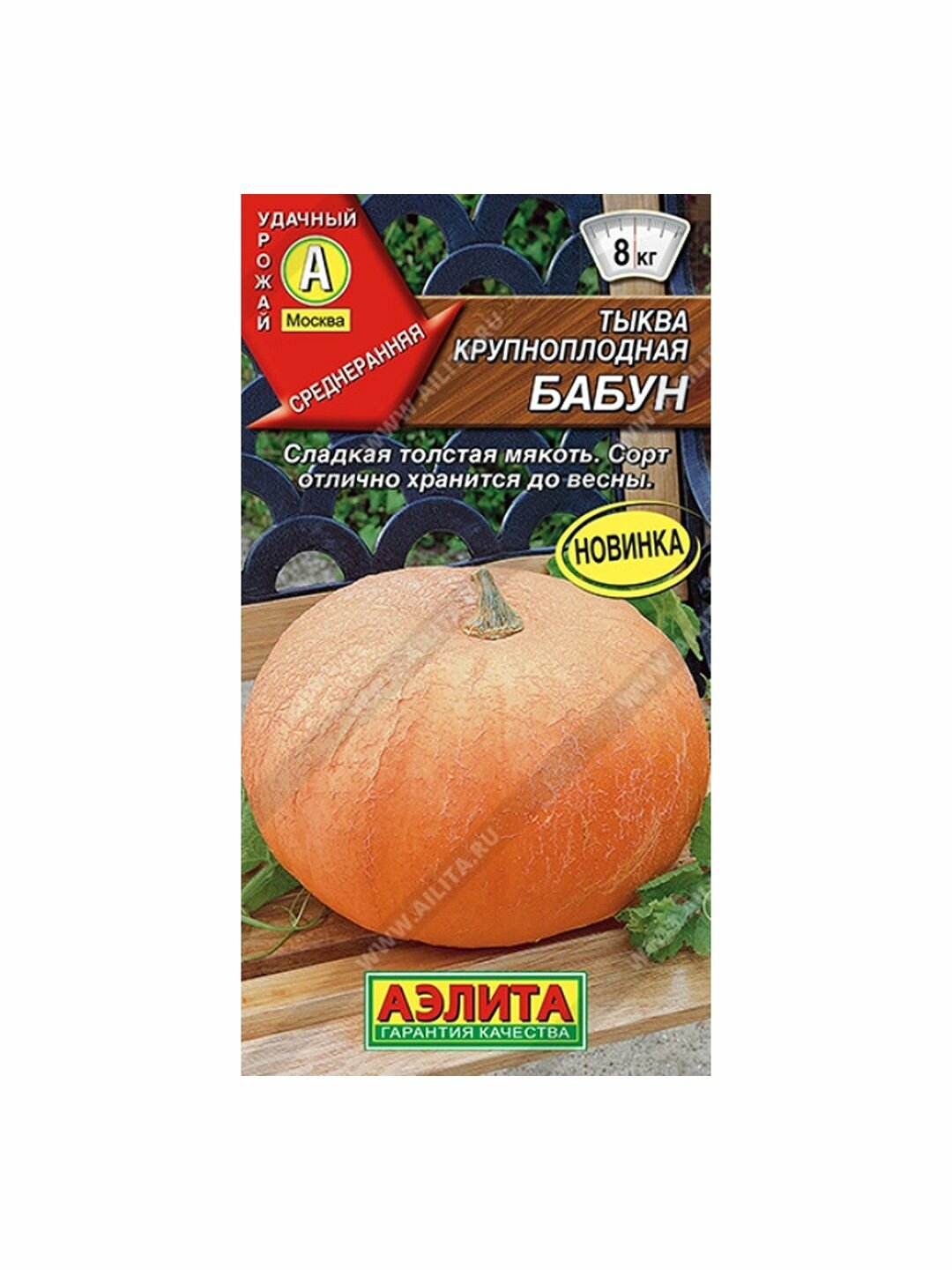 Семена Тыква Бабун, Аэлита, 1 пачка - 1г семян