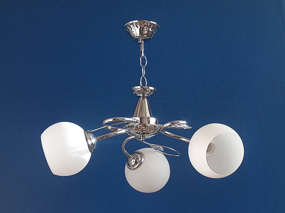 Люстра Люстрамск LS 708/3, подвесная, три плафона, металл, E27, 180Вт