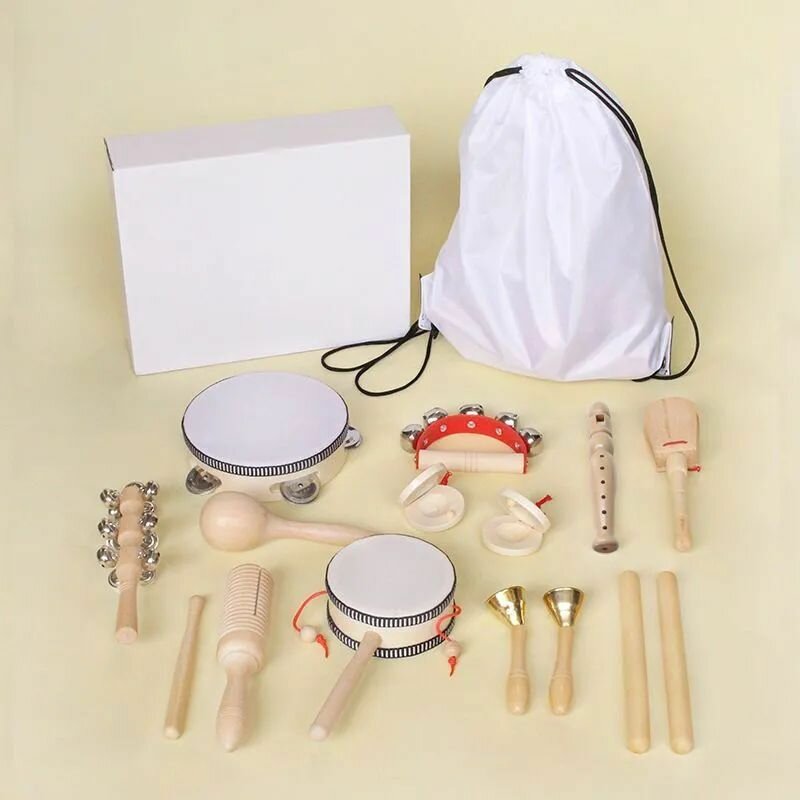 Набор дервянных детских шумовых музыкальных инструментов