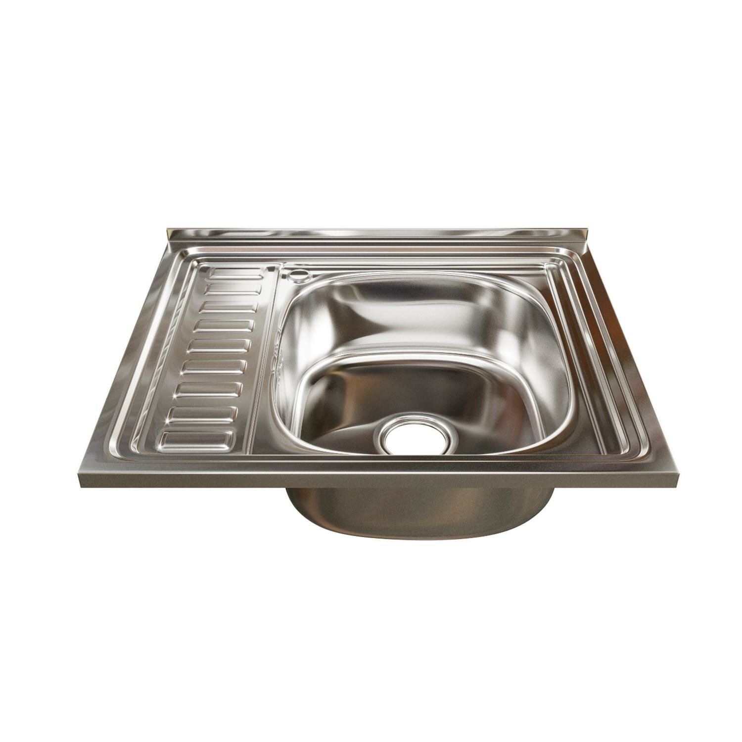 Мойка для кухни Mixline 60х50 538193 хром, 1 чаша, нержавеющая сталь