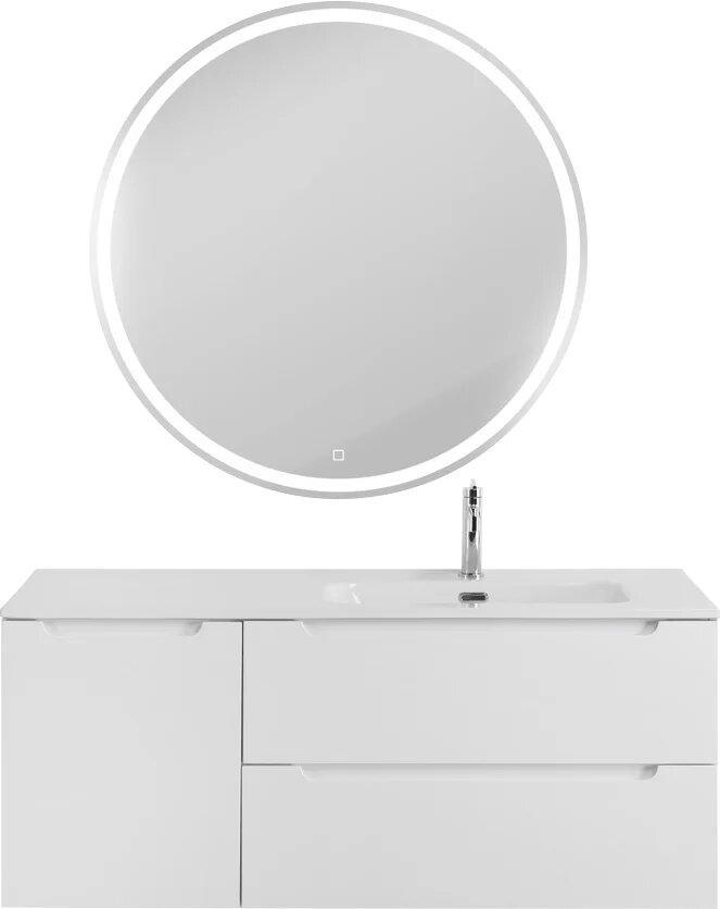 Мебель для ванной комнаты BelBagno Etna 120 R 2 ящика, дверца, bianco lucido