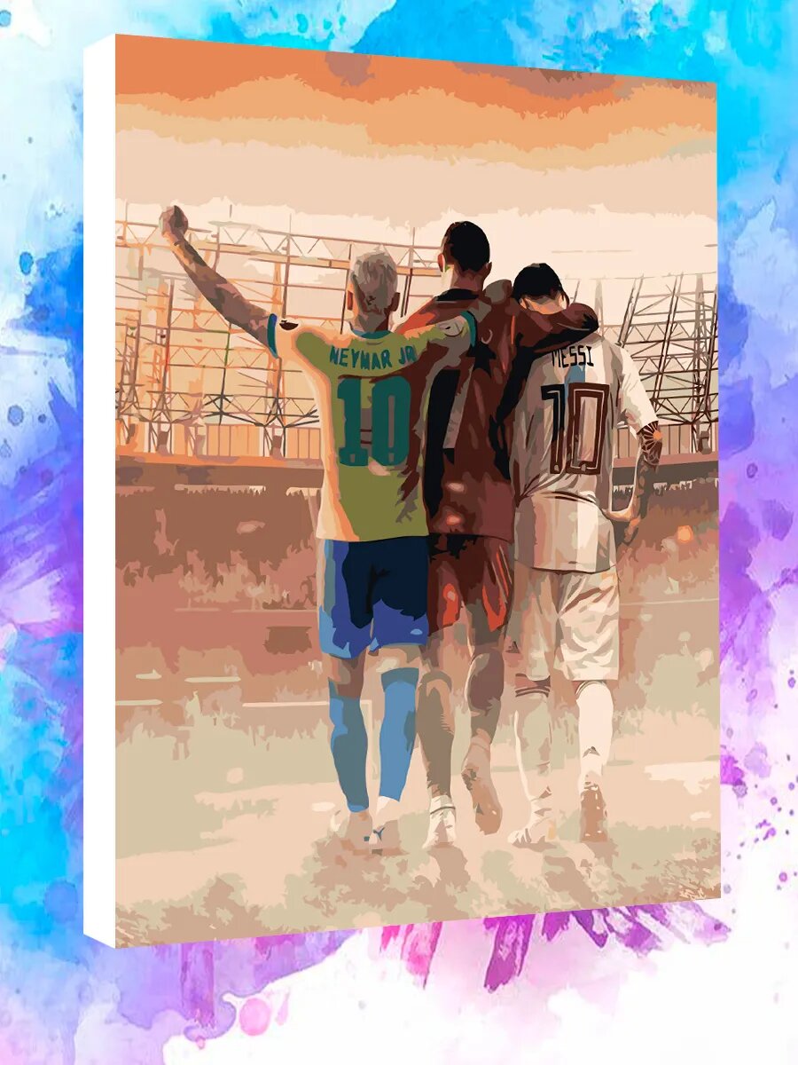 Картина по номерам Неймар Роналду Месси Футбол