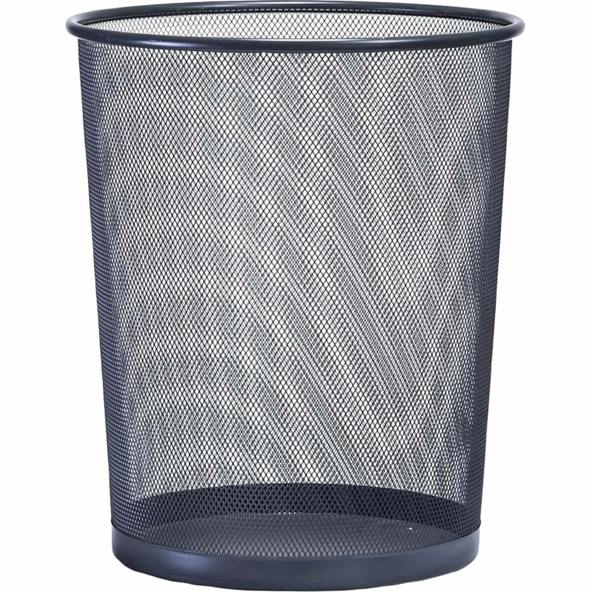Корзина для бумаг 10л Luscan, сталь, черная (23.5x28см)