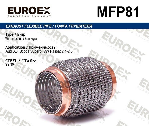 Гофра глушителя EUROEX арт. MFP81