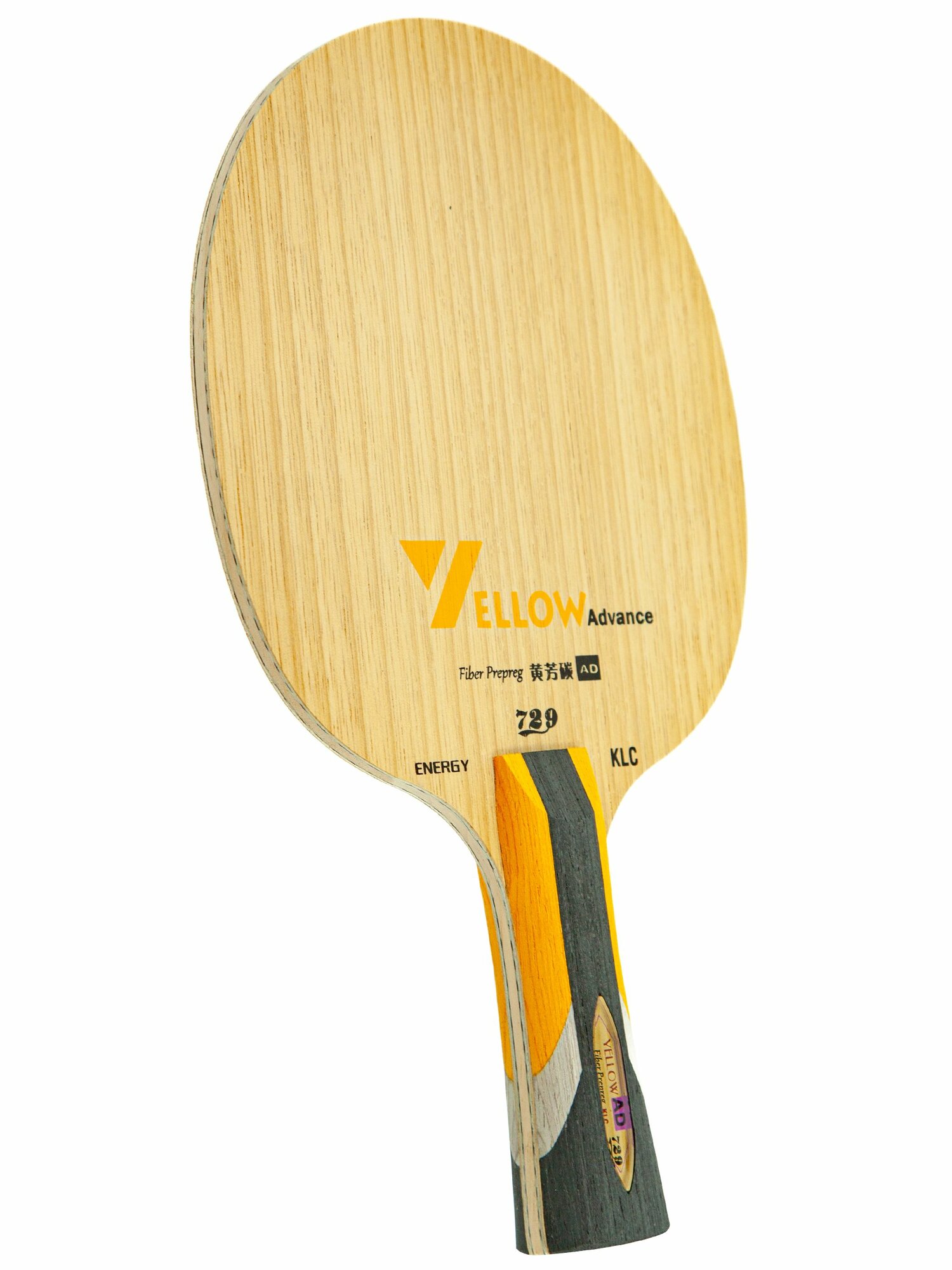 Основание для ракетки настольного тенниса 729 AD YELLOW KEVLAR-CARBON, ручка FL (CONC)