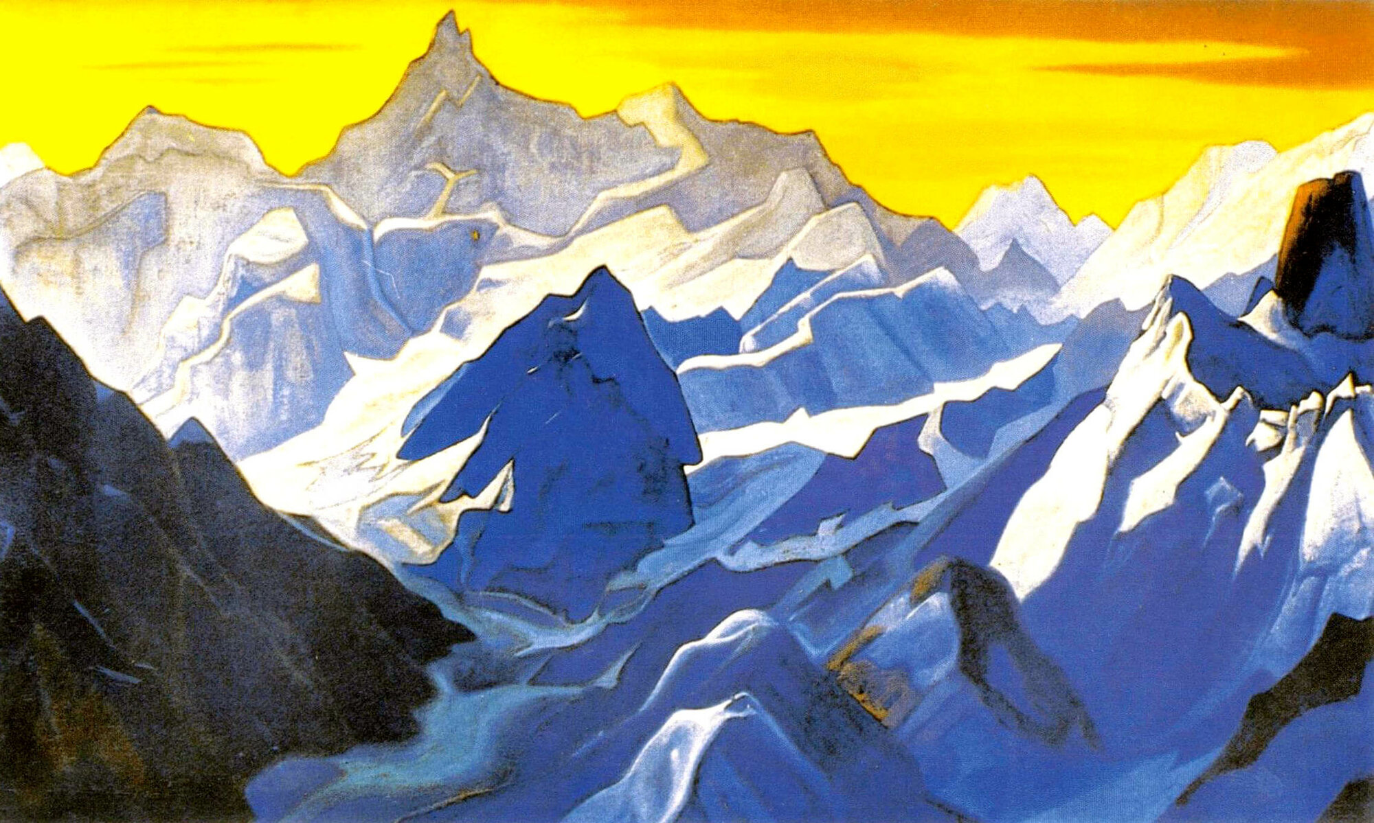 Картина Рериха Николая Шамбале Лам 80х48 см