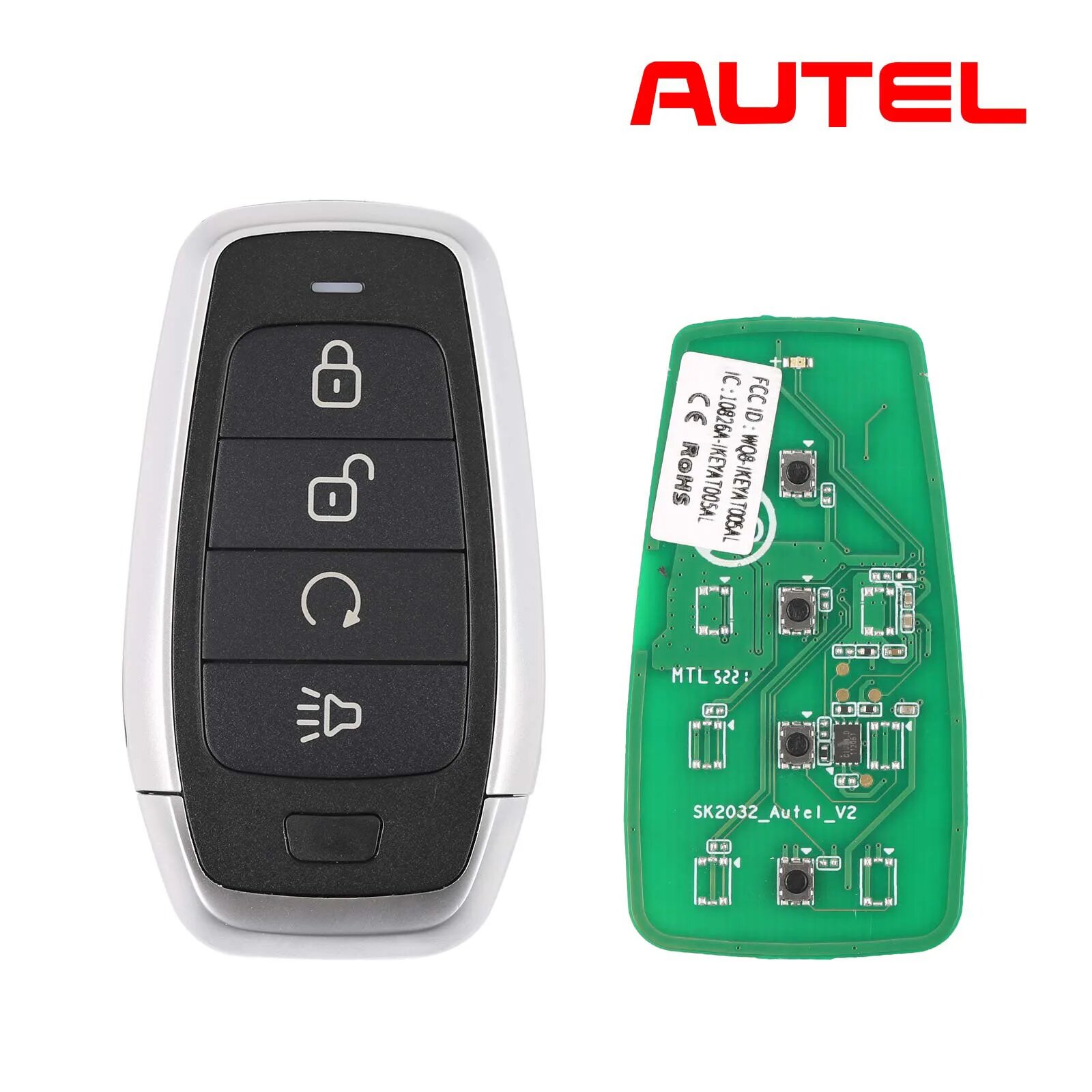 Autel IKEYAT004AL/IKEYAT004BL/IKEYAT004CL/IKEYAT004DL/IKEYAT004EL 4-кнопочный универсальный смарт-ключ дистанционного управления для KM100/IM508/IM608 AT004BL