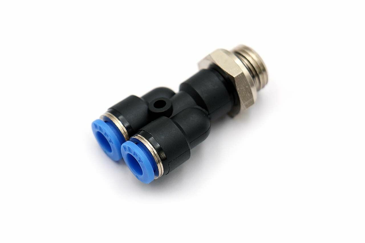 Пневмофитинг Y-образный с наружной резьбой PWT 06-02 (G1/4")