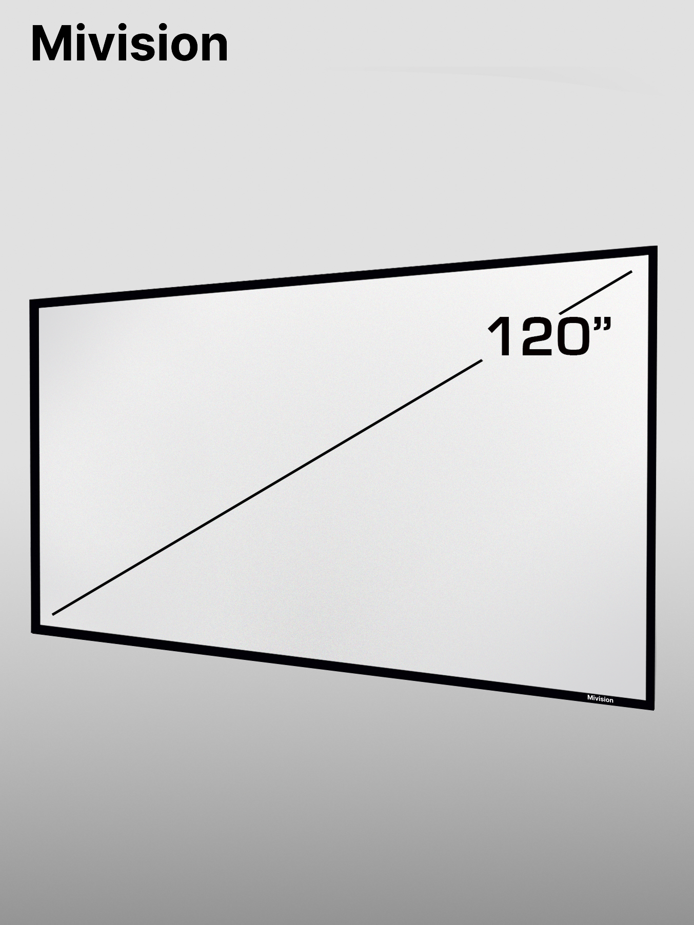 Mivision Cinema White 120" 16:9 Настенный экран на раме для проекторов белый
