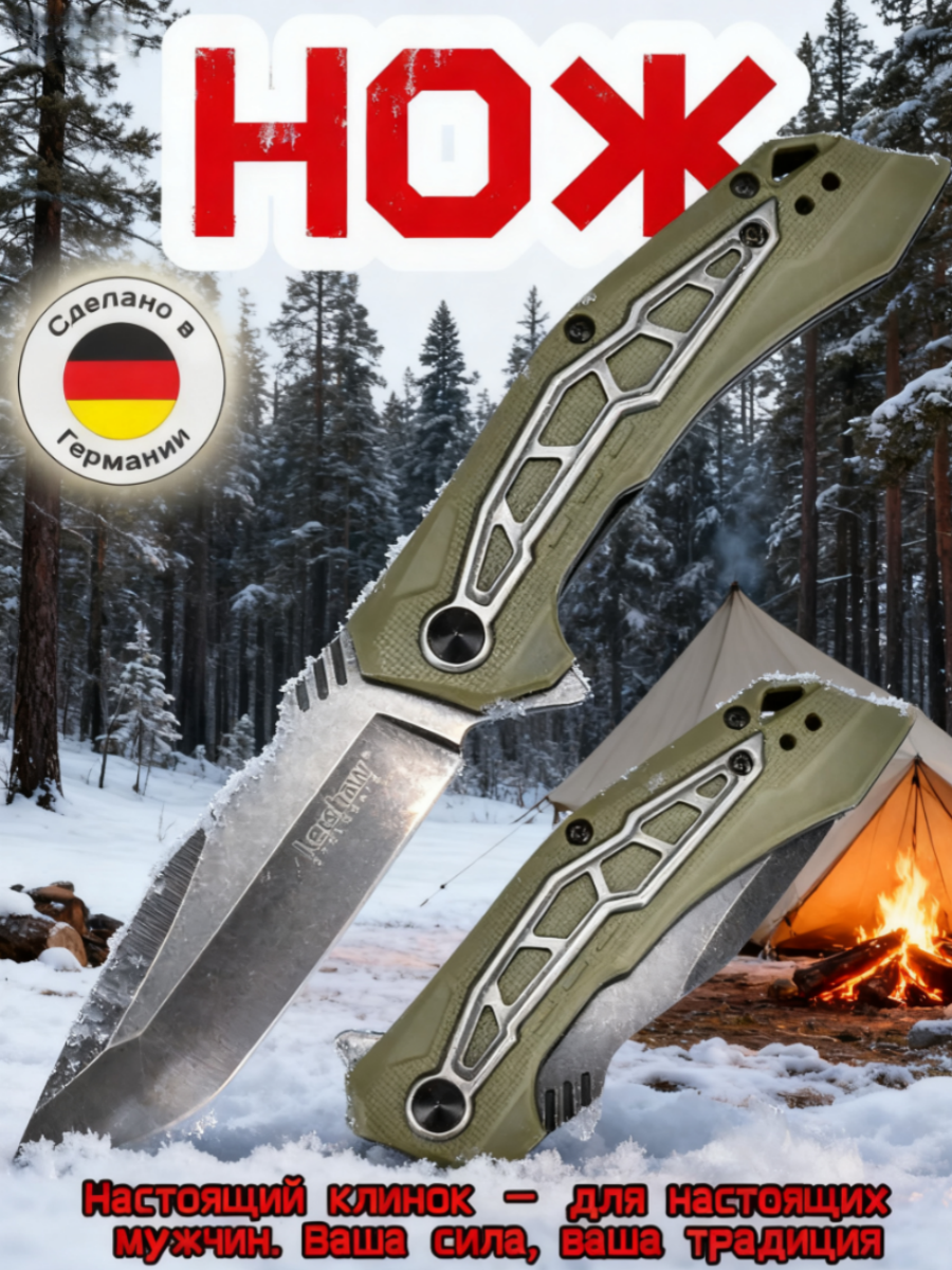 Охотничий дорожный нож со складным лезвием，антикоррозийное покрытие