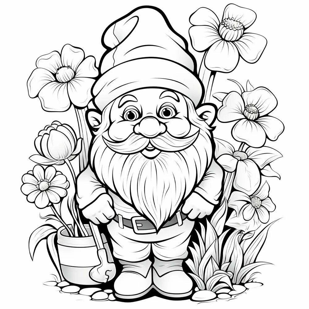 Книжка-раскраска в стиле гномов, Альбом для рисования Гном, высокое качество Книга каракулей 20 см*20 см, подходит для раскрашивания как взрослыми, так и детьми