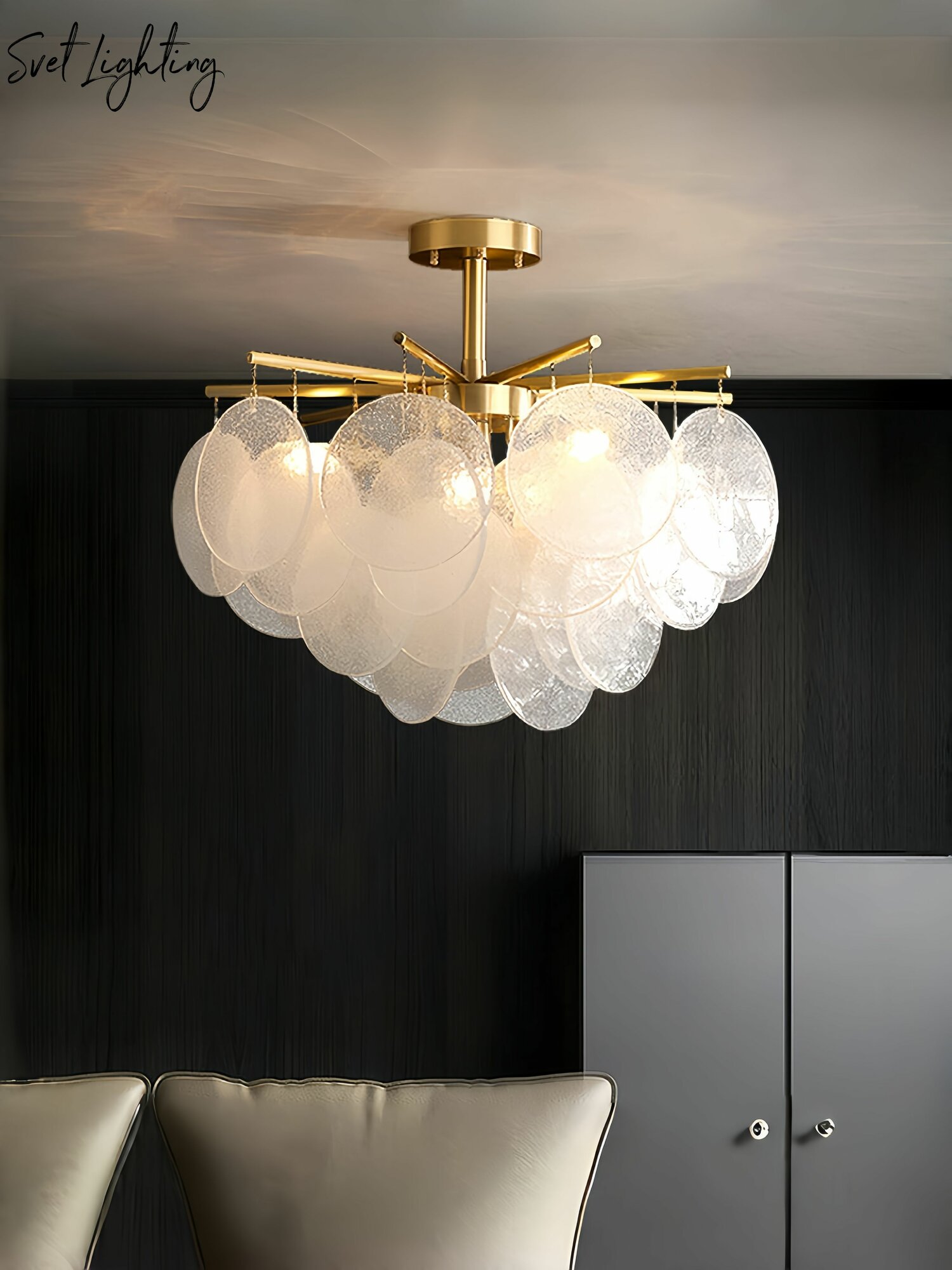 Французский стиль, люстра ракушки, Цоколь E14 50CM