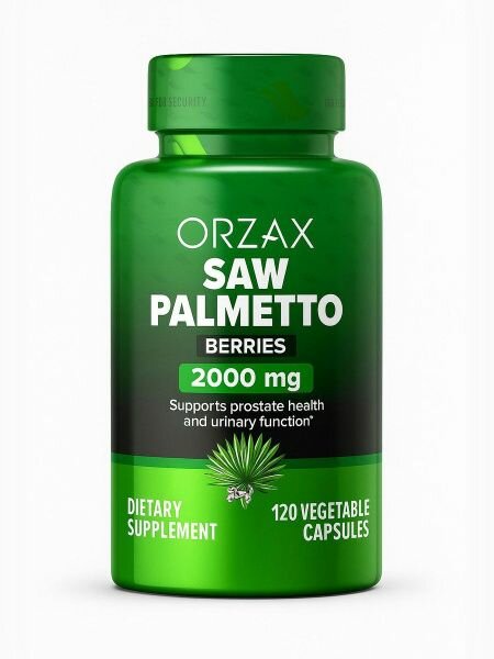 Орзакс со пальметто, 2000 мг, Orzax Saw Palmetto, 120 капс, БАД