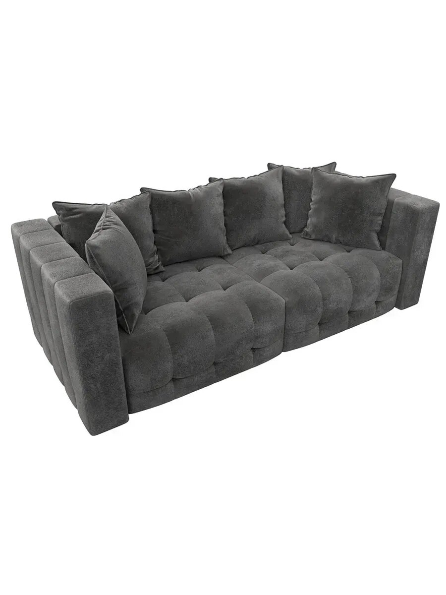 Прямой диван Европа, 227х91х105 см, со спальным местом и ящиком для белья, велюр