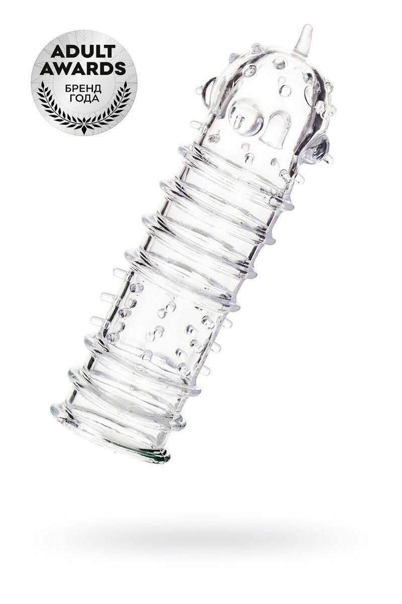 Насадка на пенис A-Toys by TOYFA Tark, TPR, прозрачный, 15,3 см