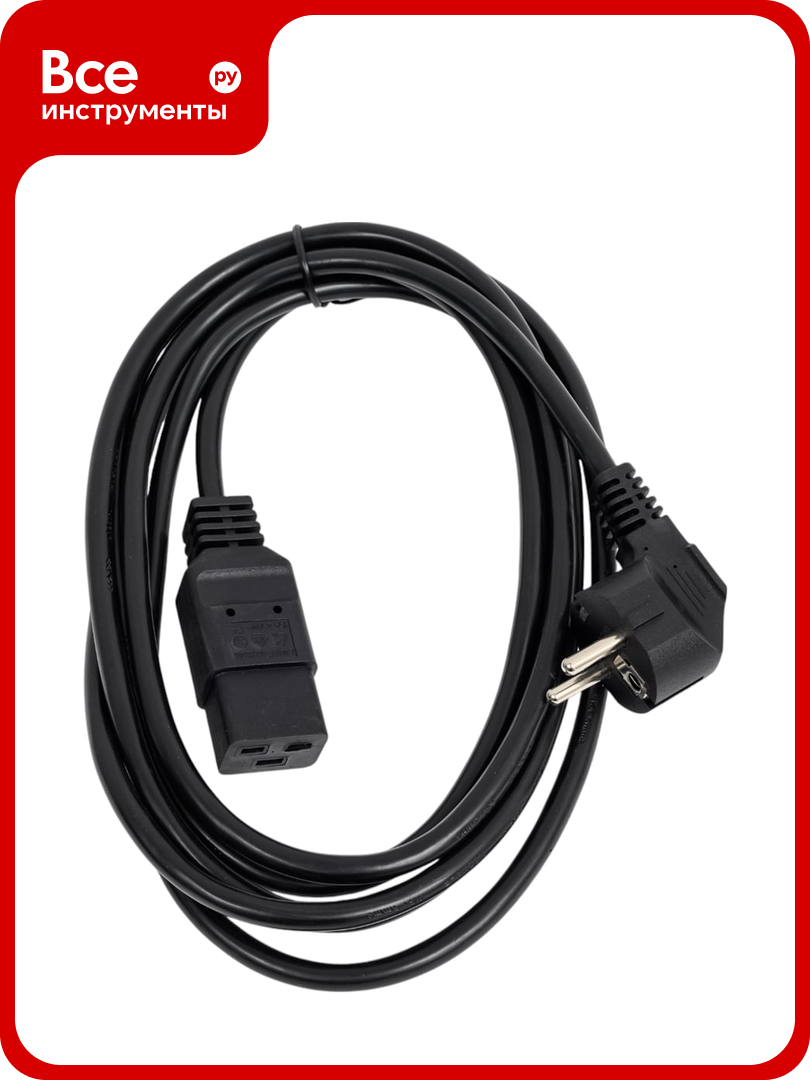 Кабель питания A1 5 м, C19-С20, 3x1. 5 мм², 3500 Вт, черный A1-PC15-C19-C20-5M A1-PC15-EU-C19-3M, 5 м,