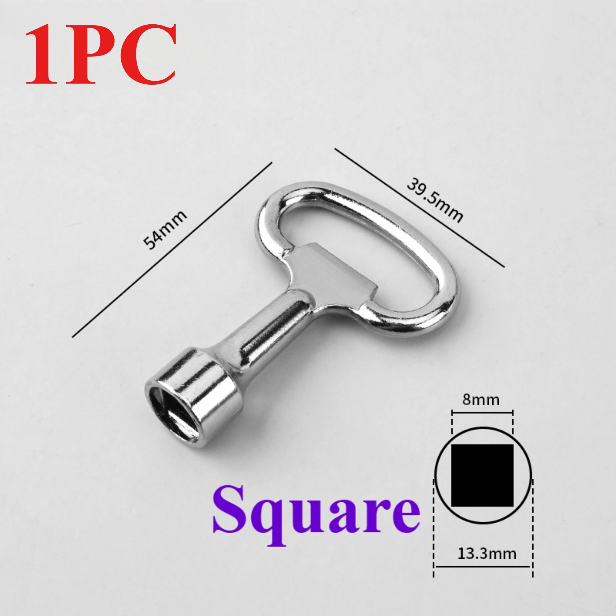 Набор из 15 серебряных внутренних треугольных ключей 8 мм 1PC Square key