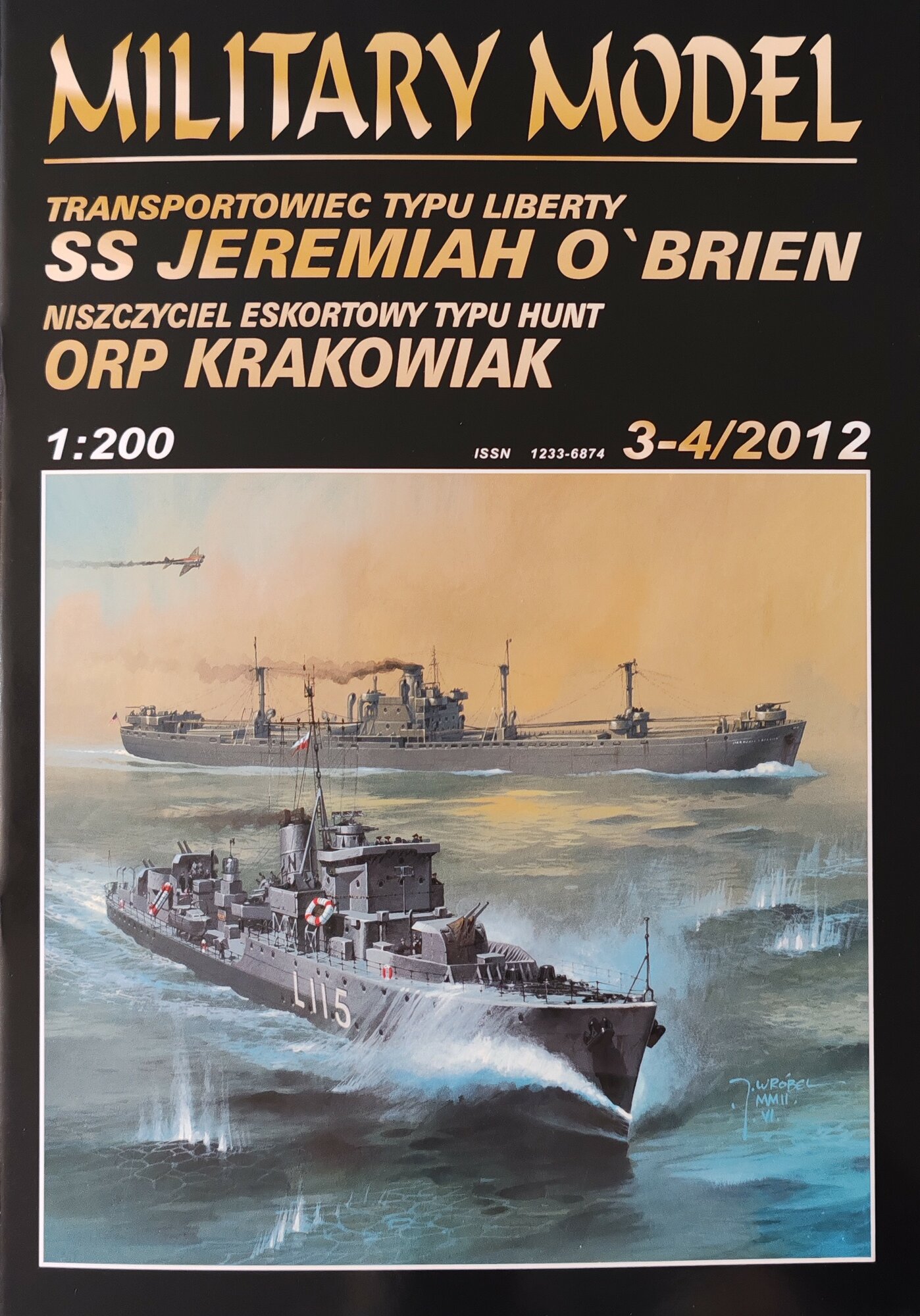 Сборная бумажная модель Корабли SS Jeremiah O’Brien и ORP Krakowiak - Halinski №3-4/12 (журнал)