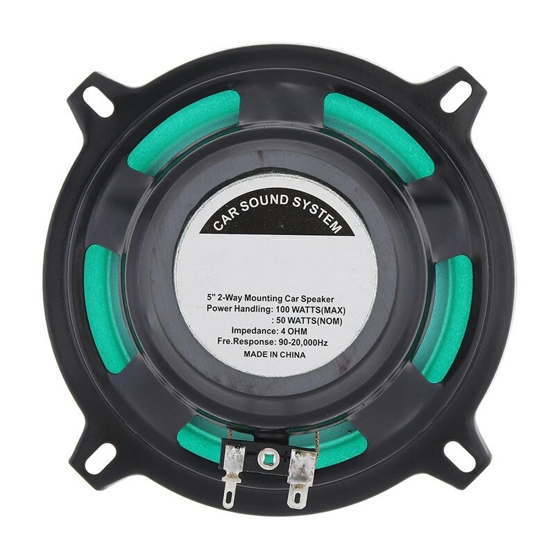 Универсальный автомобильный коаксиальный динамик, 1 шт, 5 дюймов, 100 Вт, Hi-Fi коаксиальный сабвуфер, авто аудио, музыка, полнодиапазонный частотный автомобильный стереодинамик