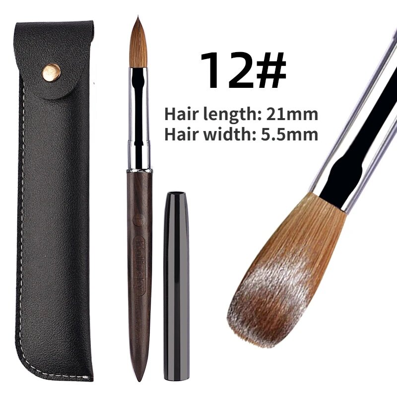 Кисть для ногтей Kolinsky Crimped-12