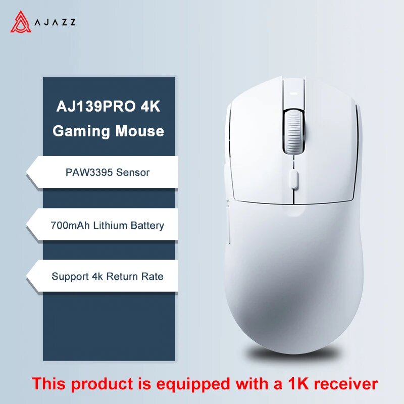Беспроводная игровая мышь Ajazz AJ139Pro White 1K