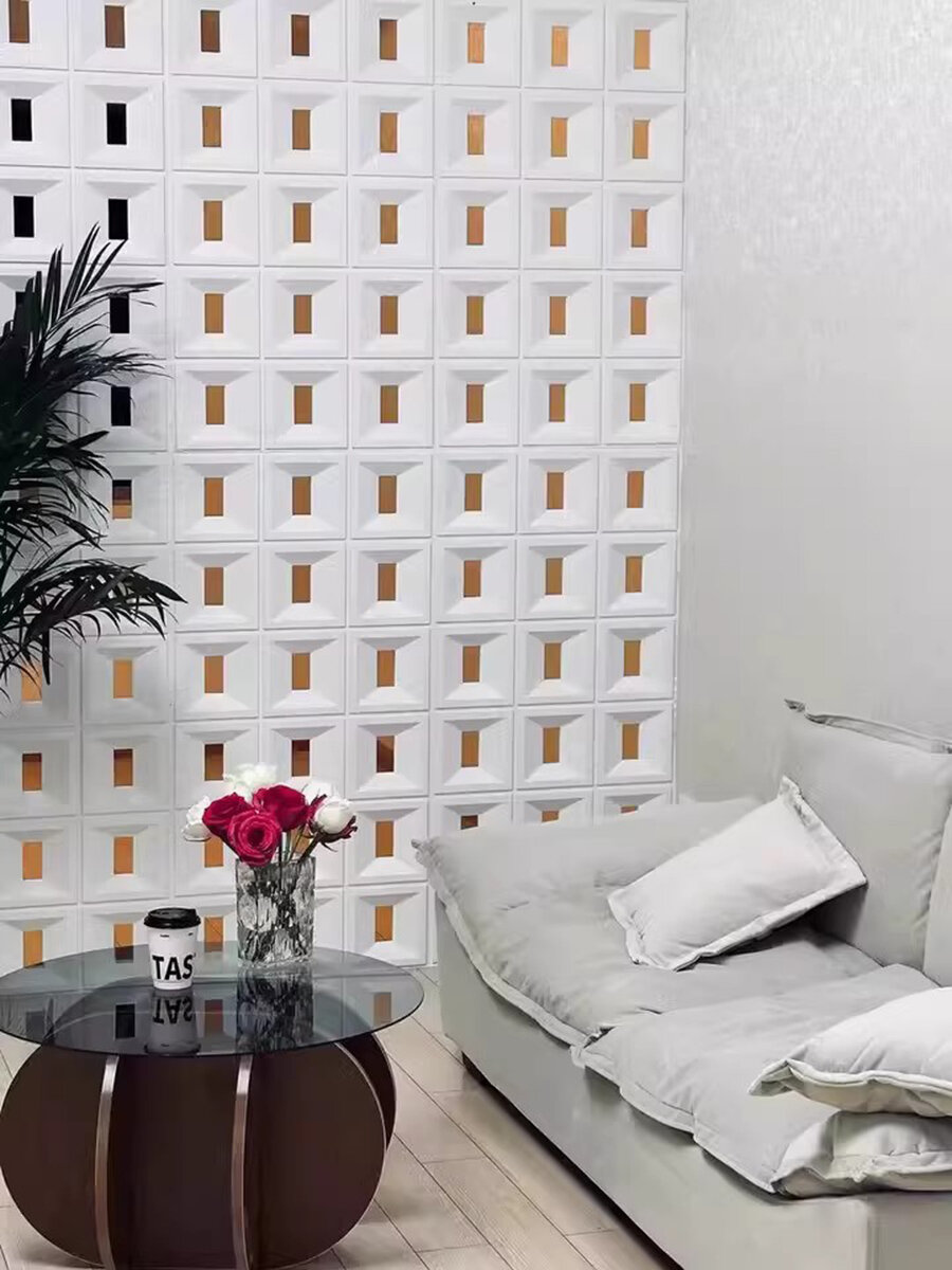 Стеновые перегородки 60X60X6cm Стеновые панели из PU (полиуретана) под камень, Двусторонняя