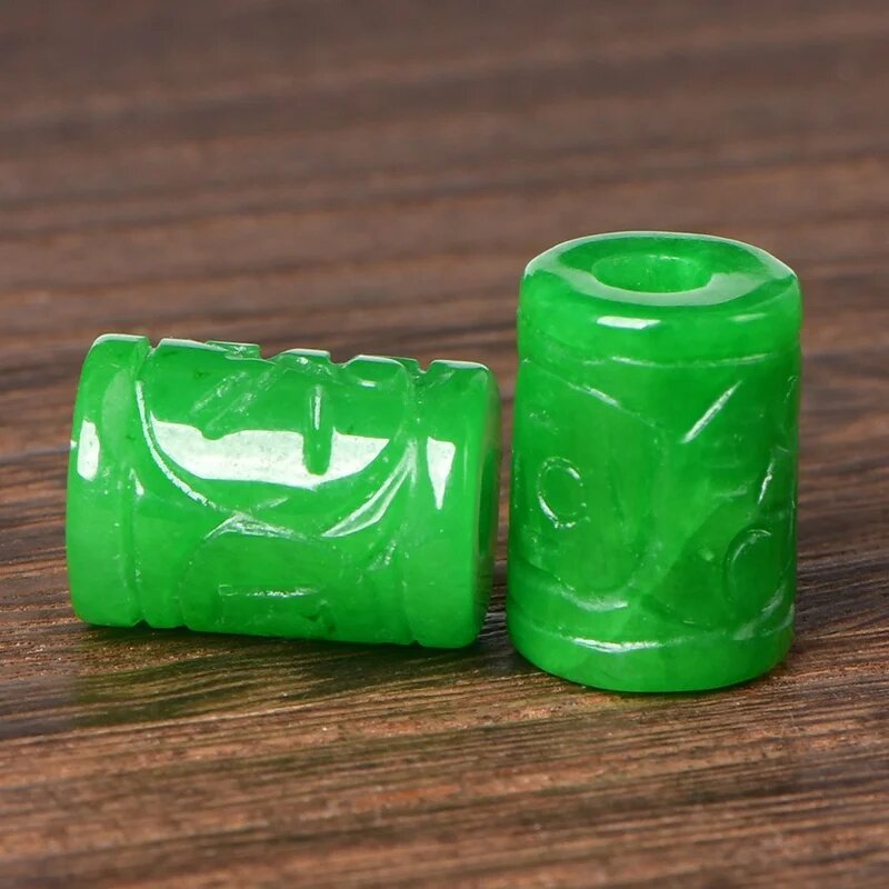 4A зеленая яшма нефритовая бочка для удачи одиночная бусина DIY бусины Изготовление ювелирных изделий
