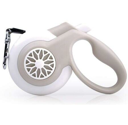 FIDA SMART WALK 5 м до 15 кг размер S рулетка с системой автоматического торможения с выдвижной лентой бело-серая