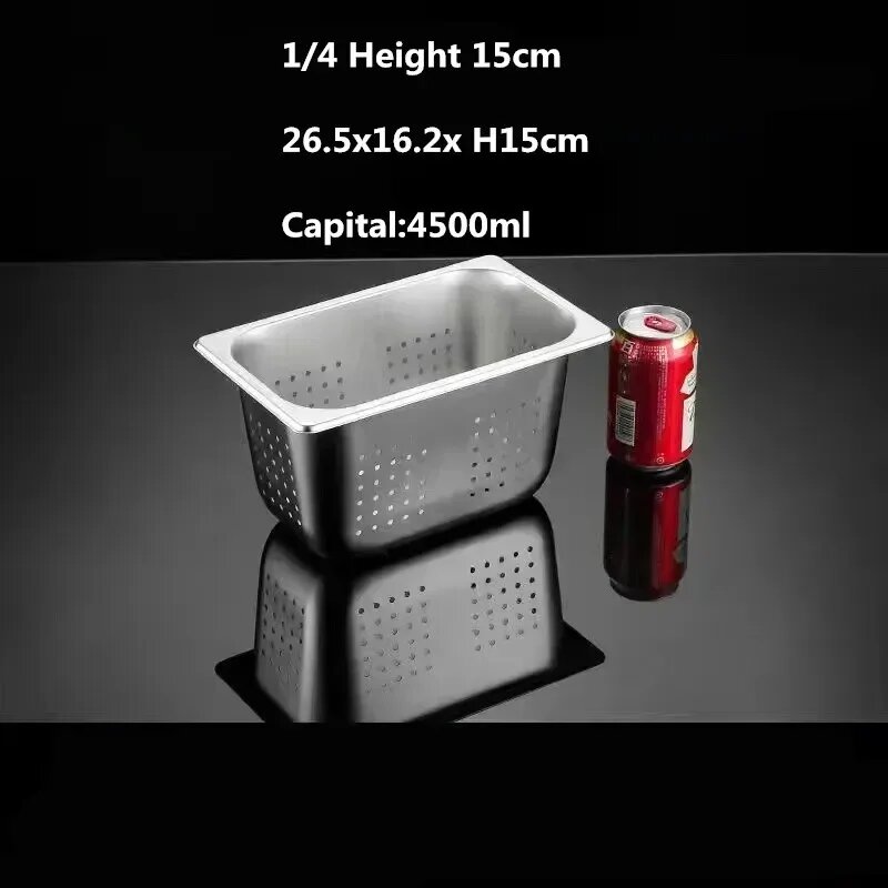 Сетчатый фильтр из нержавеющей стали для хранения, 1-4 H15cm, Add Notched Lid