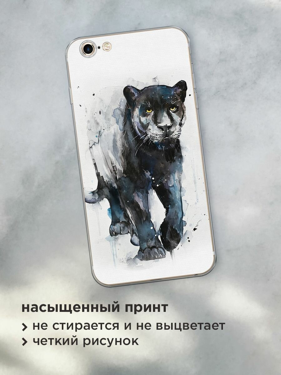 Чехол на Apple iPhone 6 Plus/6S Plus / Айфон 6 Плюс/Айфон 6С Плюс с принтом "Пантера арт 3" — фото 1