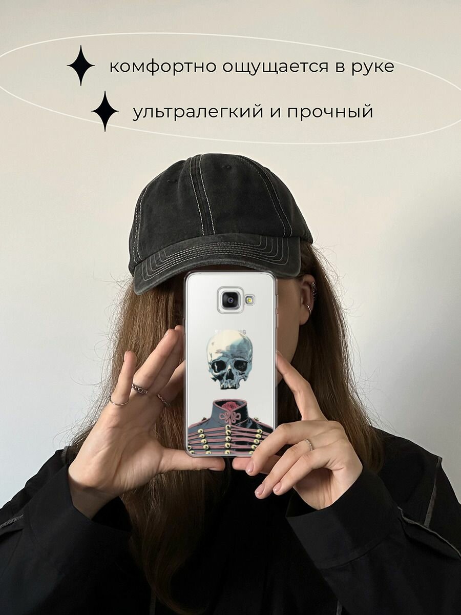 Чехол на Samsung Galaxy A3 2016 / Самсунг Галакси А3 2016 с принтом "Гусар", прозрачный — фото 1