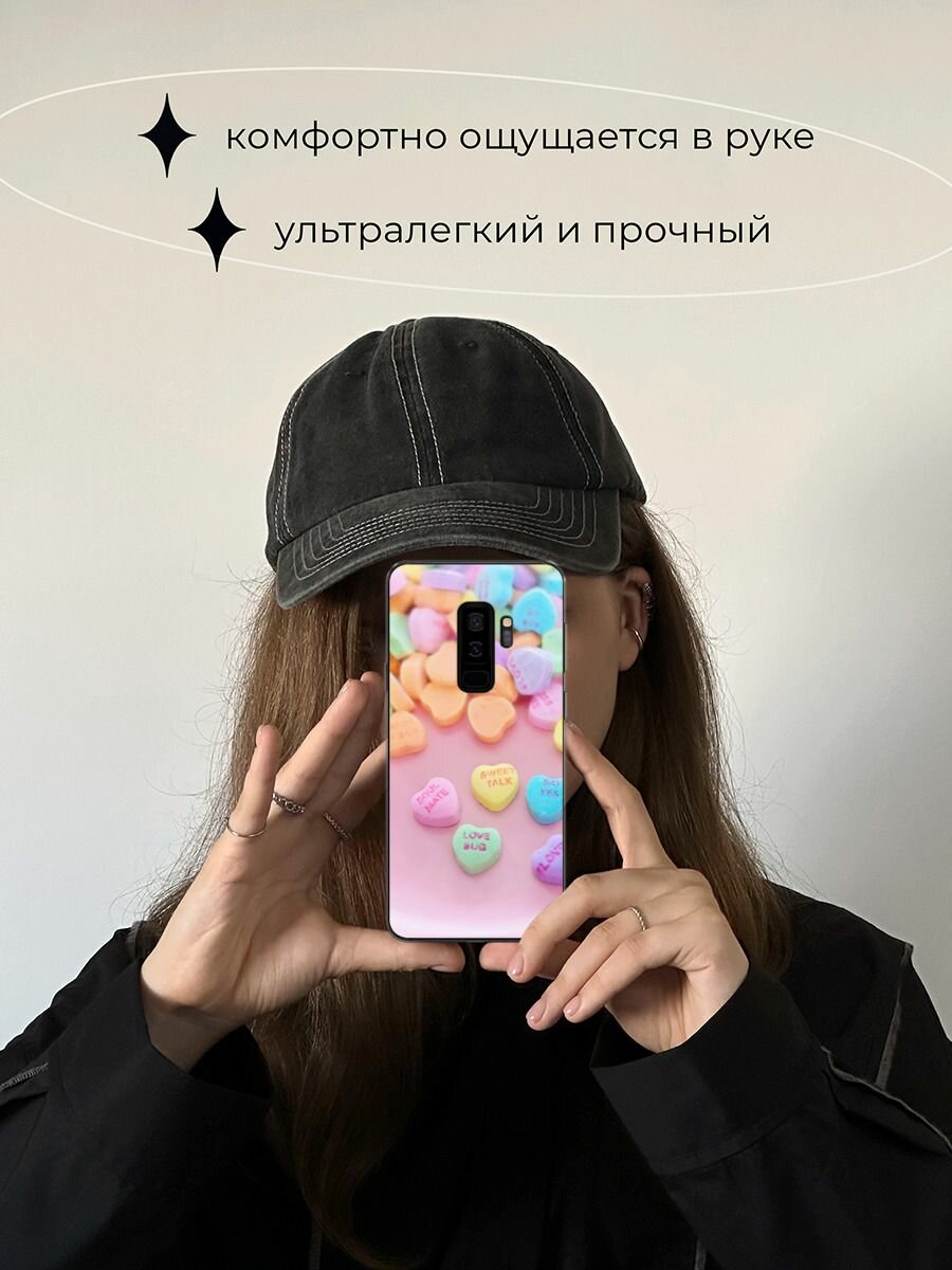 Чехол на Samsung Galaxy S9 + / Самсунг Галакси С9 Плюс с принтом "Конфетки сердечки 2" — фото 1