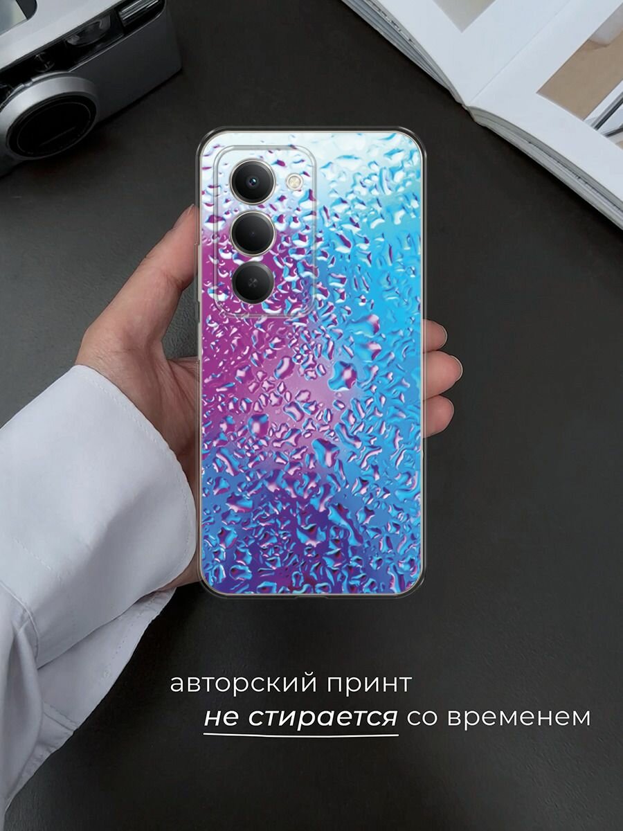 Чехол на Xiaomi Redmi 15 / Сяоми Редми 15 с принтом "Капли на стекле" — фото 1