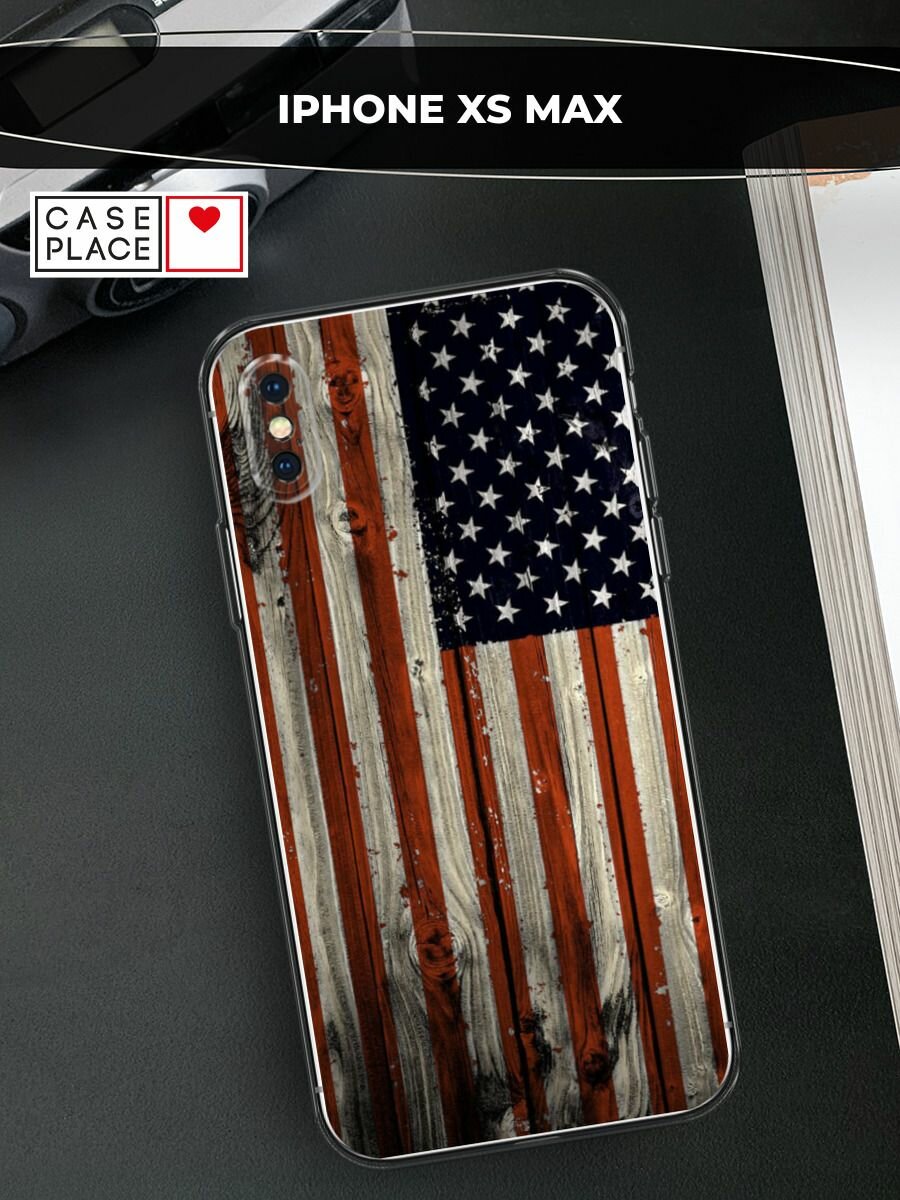 Силиконовый чехол на Apple iPhone XS Max / Айфон XS Max с принтом "США"