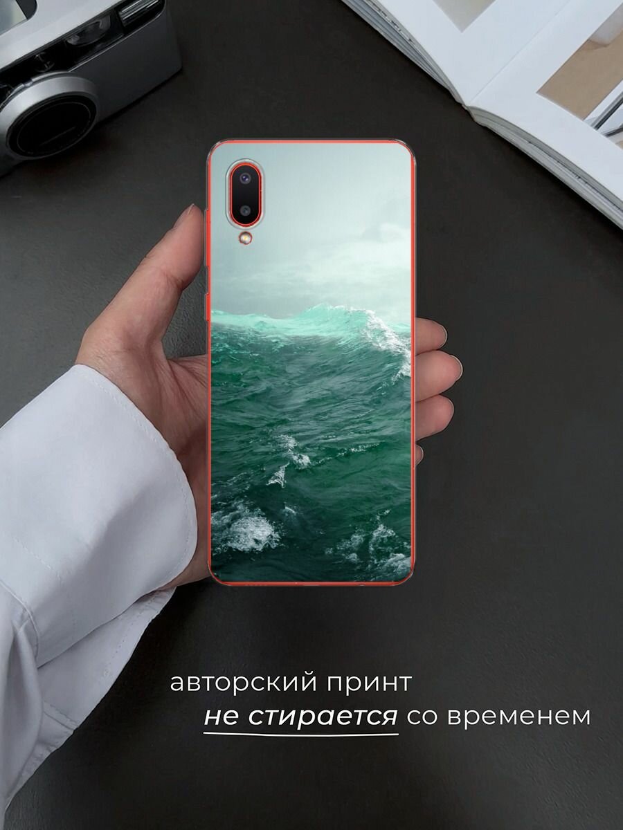 Чехол на Samsung Galaxy A02 / Самсунг Галакси А02 с принтом "Волны 12" — фото 1