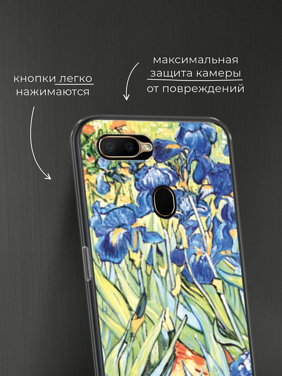 Чехол на Oppo A5S/A12 / Оппо А5s/A12 с принтом "Ирисы Ван Гог" — фото 1