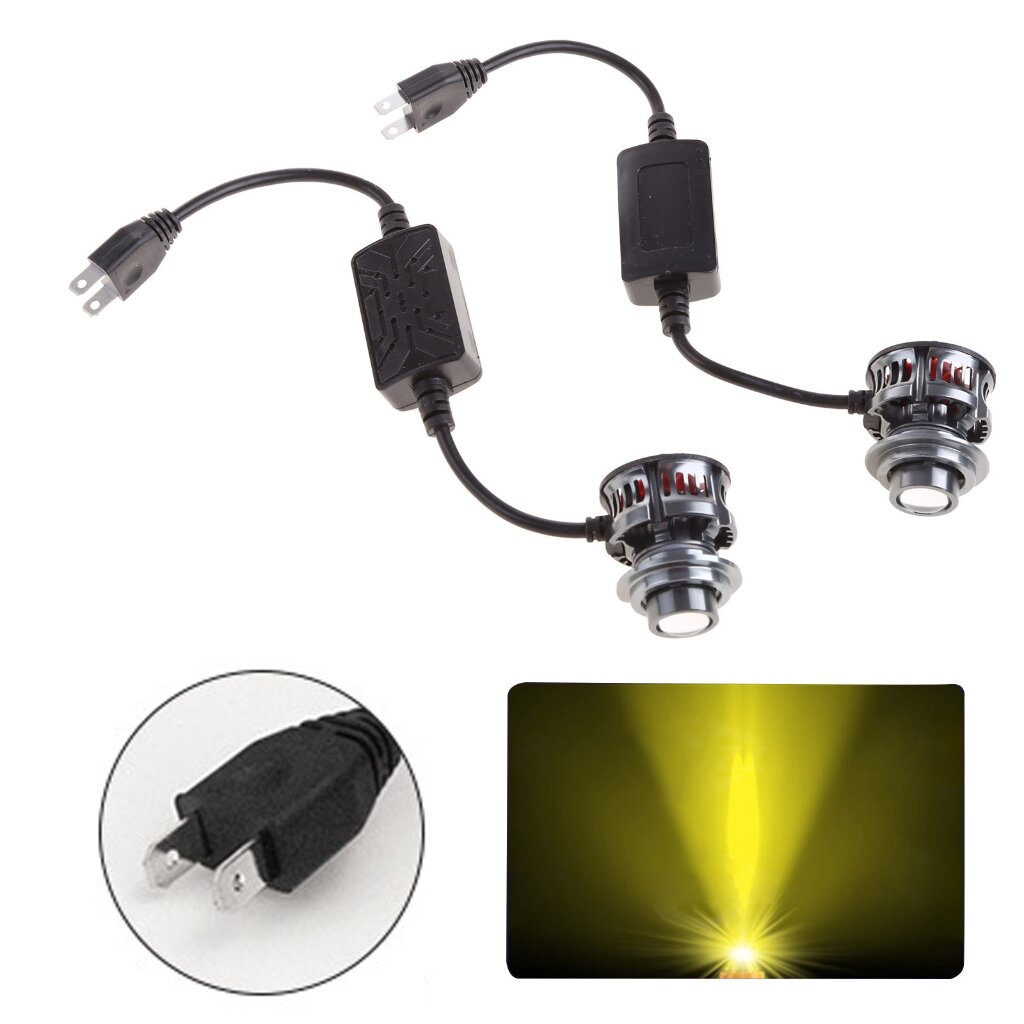 Светодиодная фара автомобиля с лазерной линзой L5 для противотуманных фар-желтый-H7