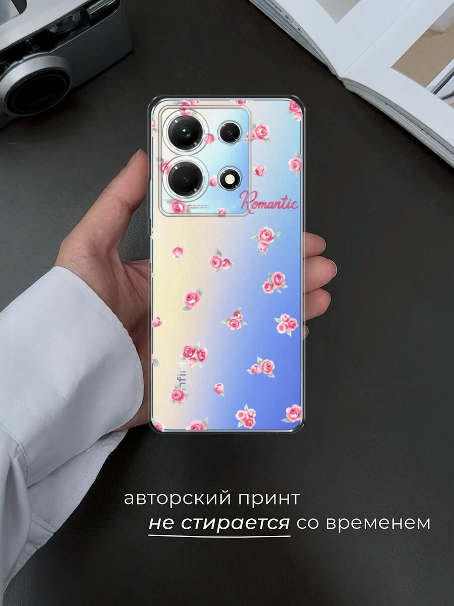 Чехол на Infinix Note 30 4G / Инфиникс Нот 30 4G с принтом "Romantic 2", прозрачный — фото 1